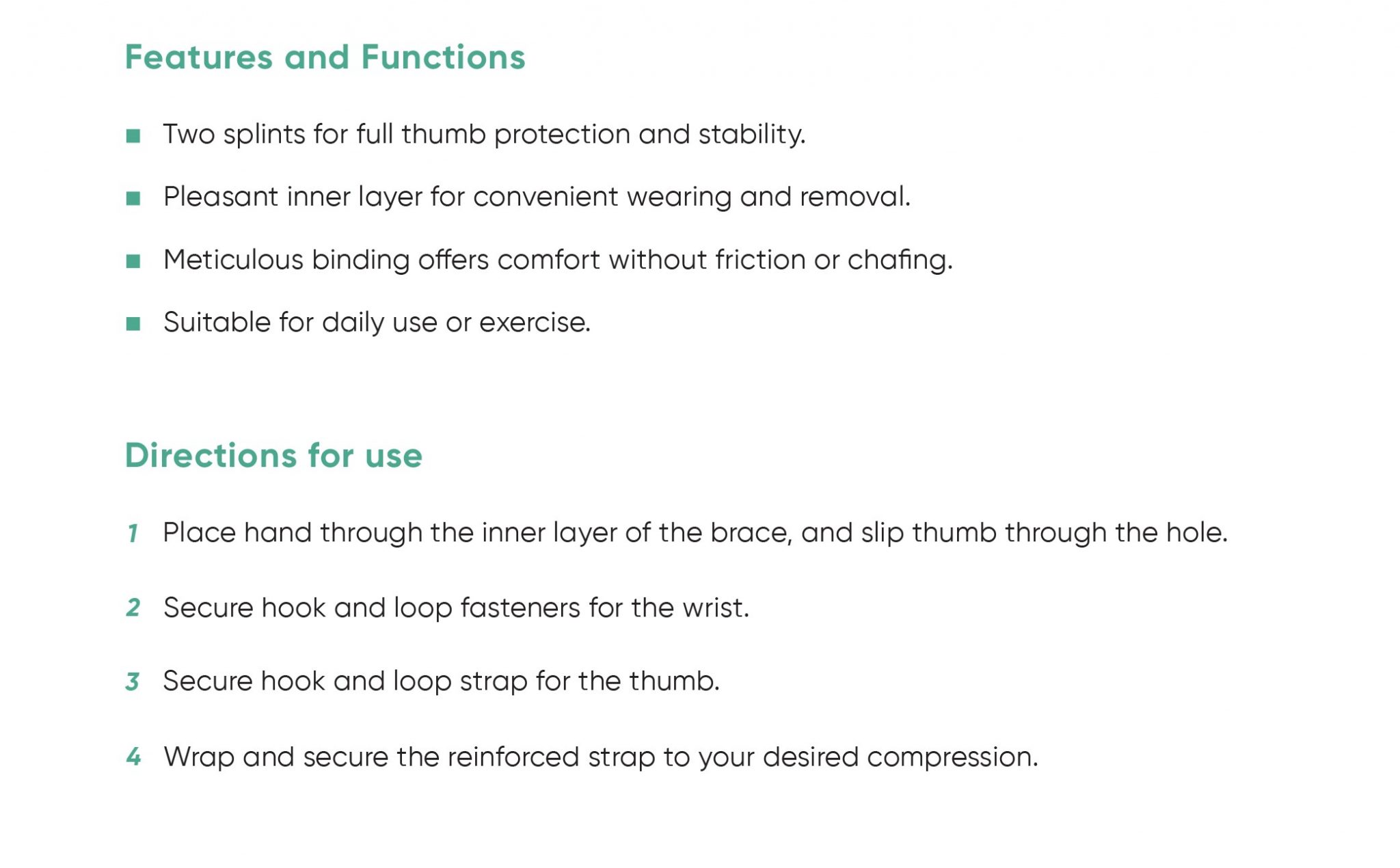 OPPO Thumb Stabilizer RH300 Wrist Support Brace Spica Splint Carpal ...