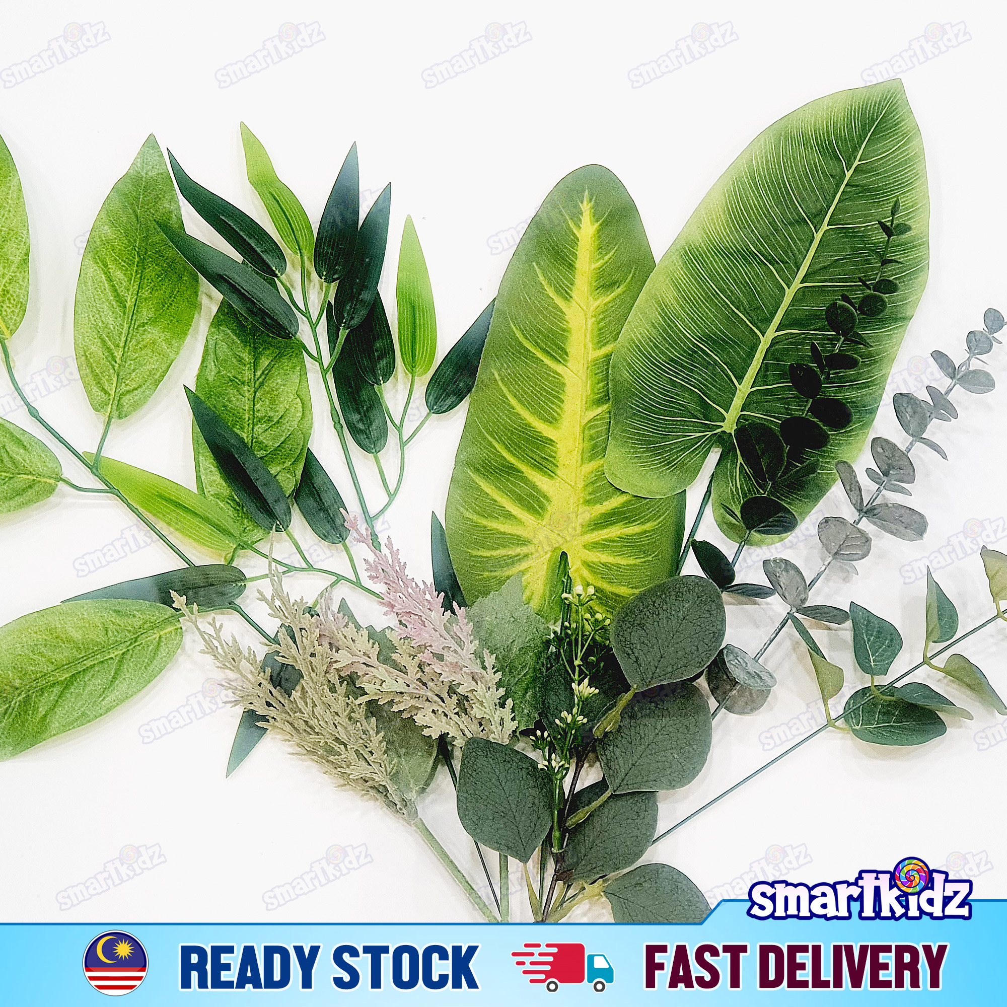 [1 Pcs] Tropical Leaf | Daun Tropika | Eucalyptus Mango Keladi Monstera ...