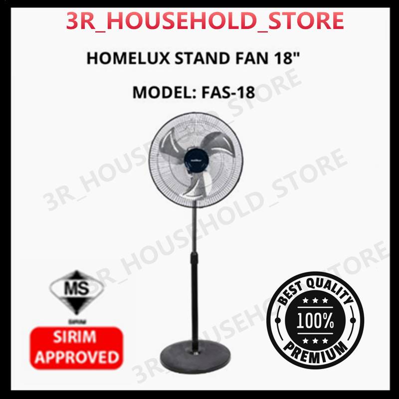 HOMELUX 18 INCH HEAVY DUTY INDUSTRIAL STAND FAN FAS-18 | Shopee Malaysia