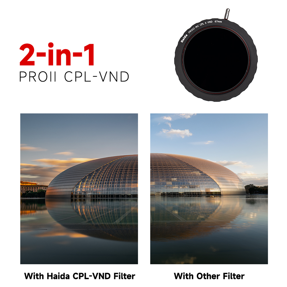 Haida 2 in 1 CPL + VND Filter for Camera Pro II Multi-Coating Circular ...