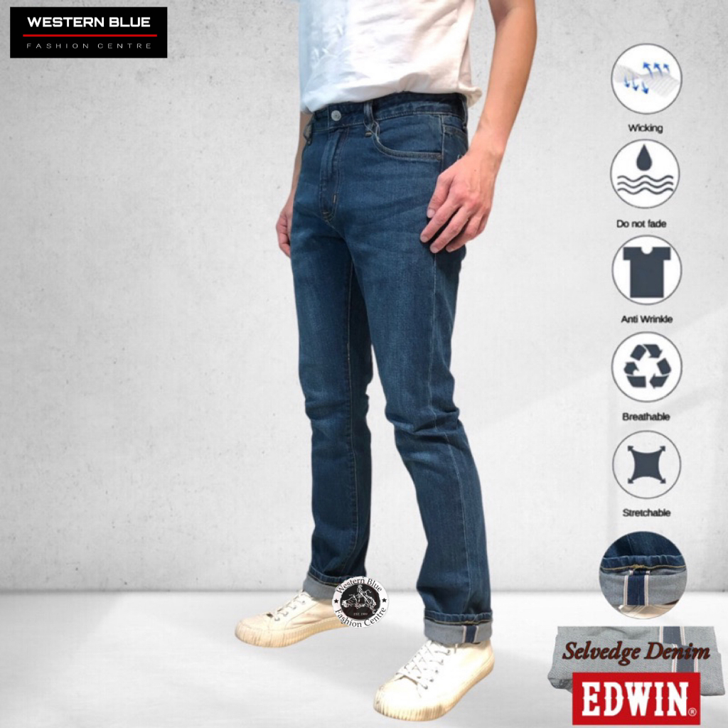 🔥New Arrivals🔥 EDWIN® Men’s 506 Selvage Japan Denim Slim Fit Jeans ( 706 2703 ) | Shopee Malaysia