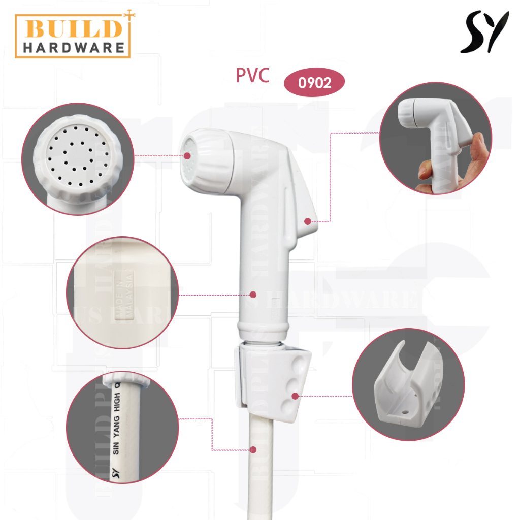 Toilet Bidet Spray Set SUS304/PVC Hand Sprayer Stainless Steel Bathroom Faucet Tap 坐浴桶喷水 UNIQ ...