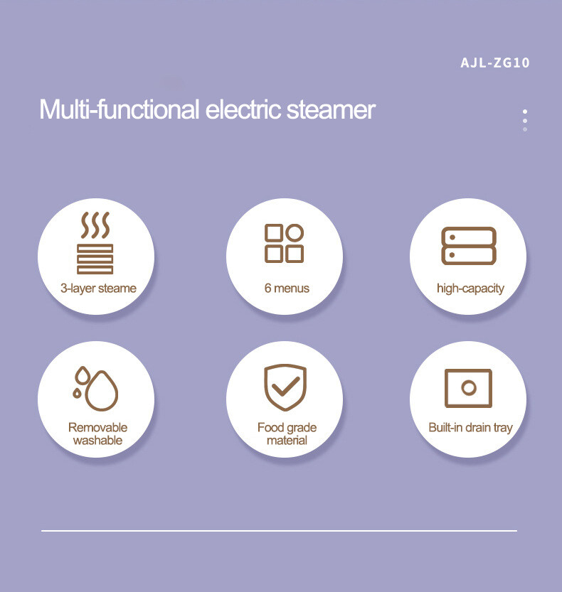 XIAOMI Free Shipping 2 Tier Food Steamer Electric Food Steamer multi ...