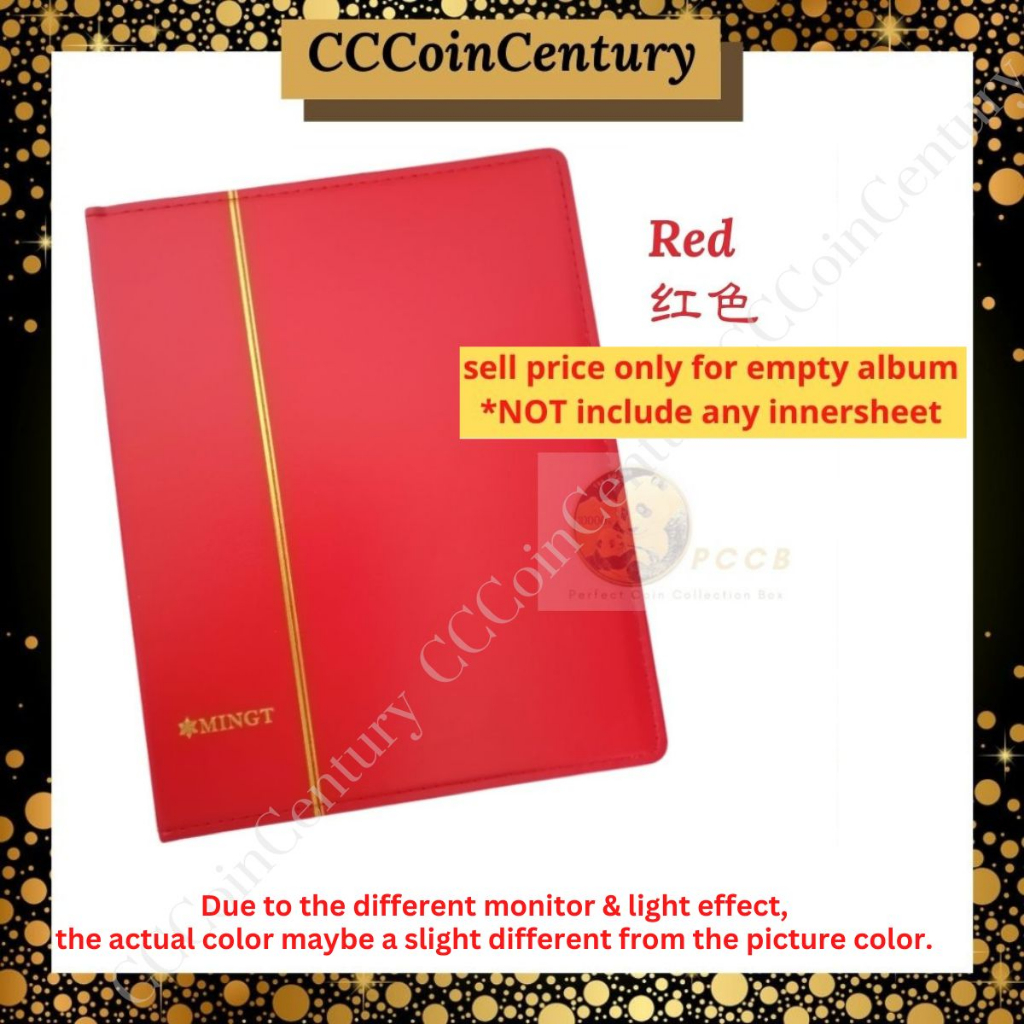 【READY STOCK】MINGT 4Rings Leather Binder For Banknote/Stamp Collection ...