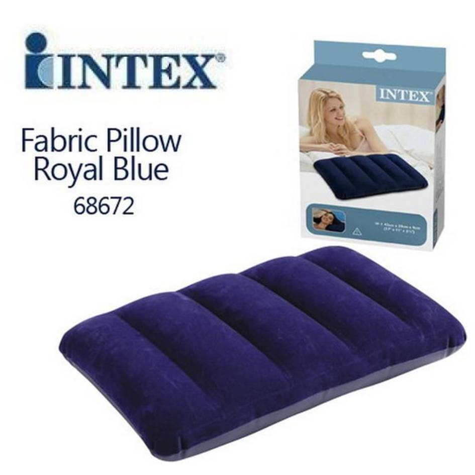 INTEX Inflatable Foldable Neck Travel Air Pillow Sleep Nap Air Cushion ...