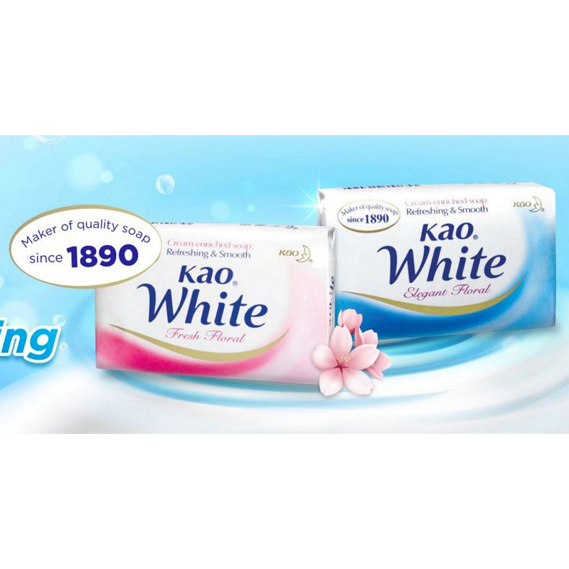 Kao White Elegaant Floral Soap Fresh Floral Cream Enriched Soap130g ...