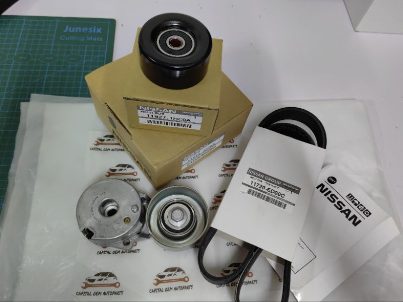 17720-ED00C FAN BELT TENSIONER IDLE PULLEY 7PK1140 NISSAN GRAND LIVINA ...