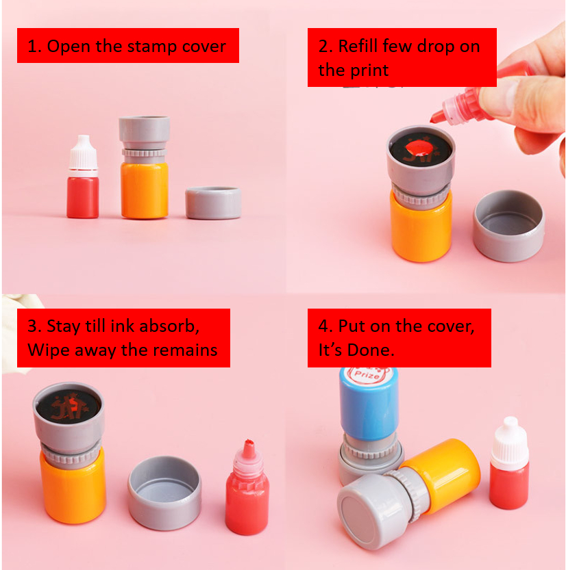 23mm Pre-ink Reward Stamp Chop / Cop Guru for Teacher For Students For ...