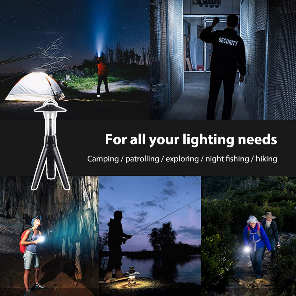 Camping Light House with Tripod Reflector Torch Flashlight Waterproof ...