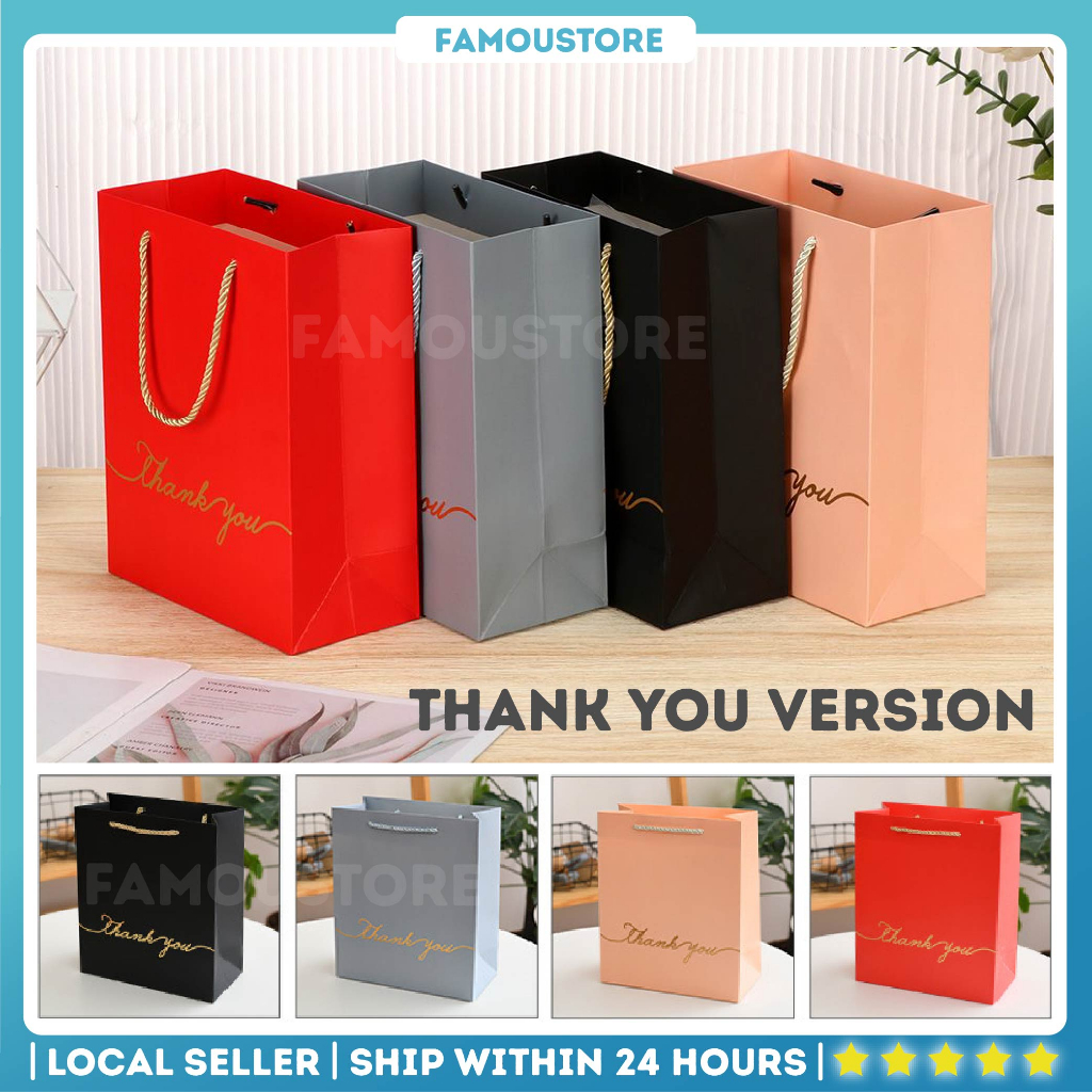 Thank You Paper Bag Murah Doorgift Bag Wedding Shopping Bag Gift Bag ...