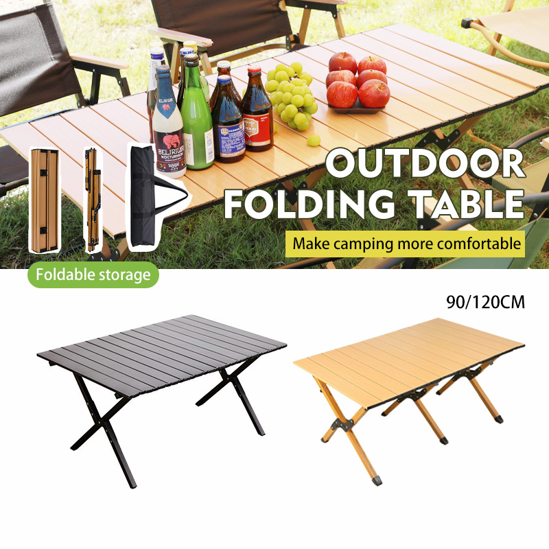kerusi/meja Kayu Wood Camping Table Folding Table 90/120cm Picnic Table ...