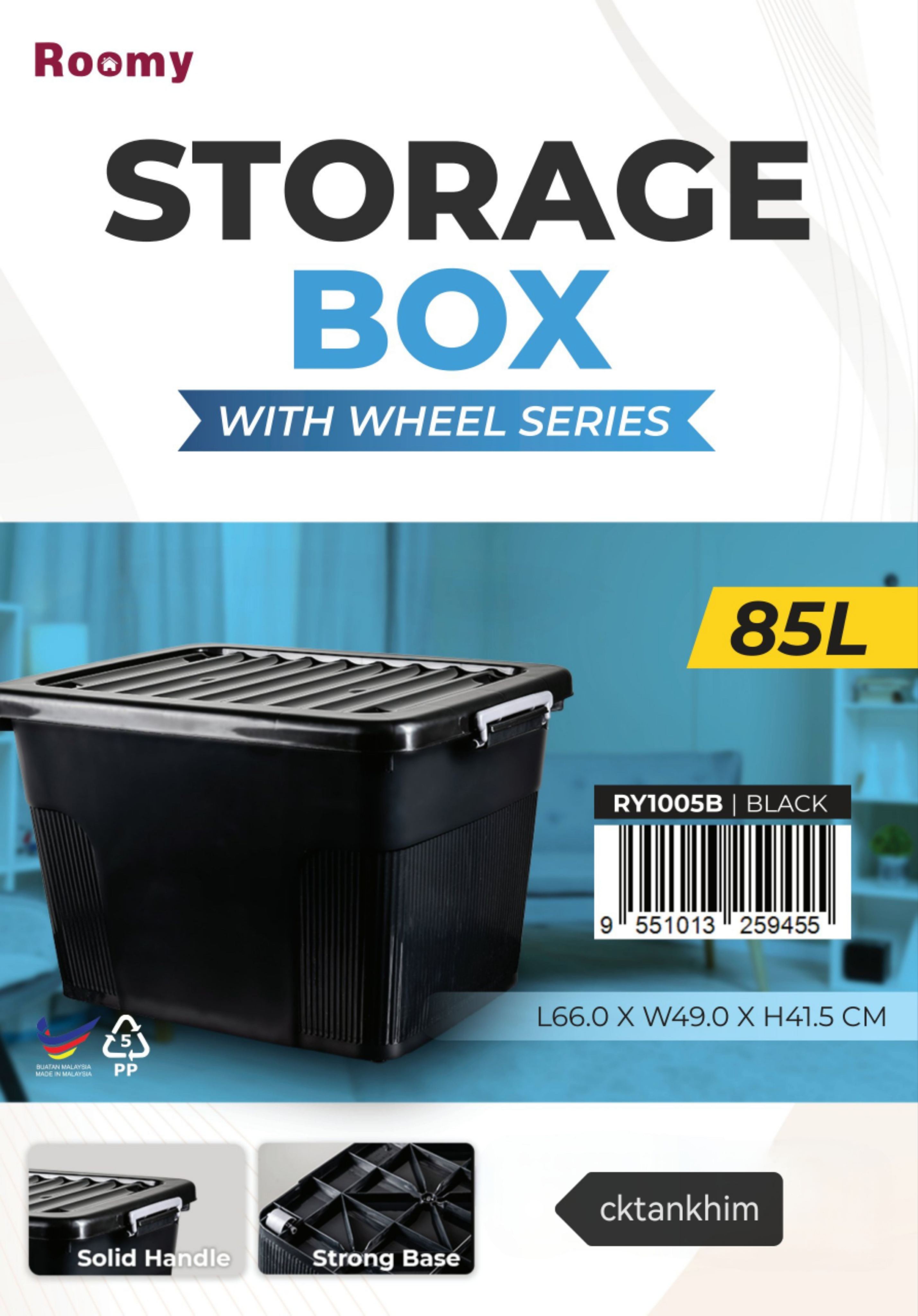 Storage Box 85Liter/Kotak Simpanan dengan Roda/Storage box with Wheel ...