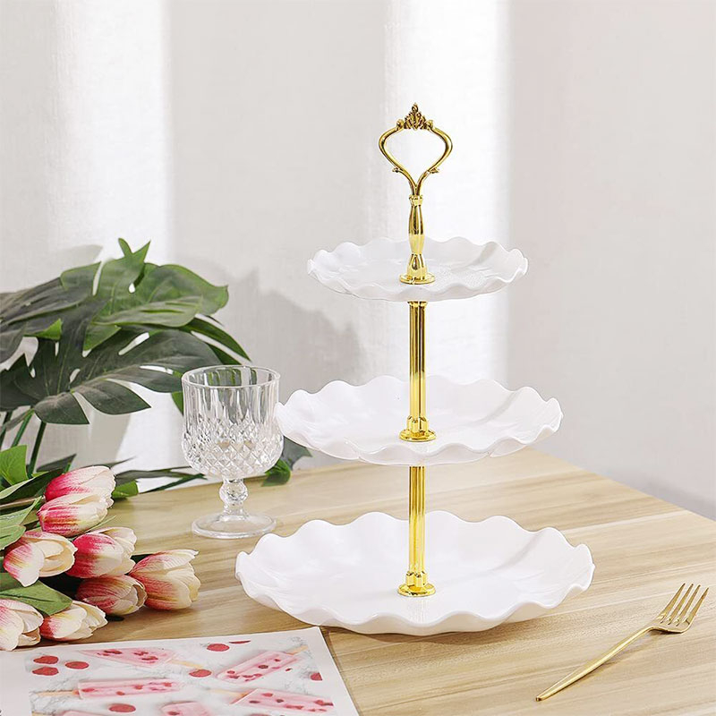 𝐄𝐀𝐒𝐘 𝐀𝐒𝐒𝐄𝐌𝐁𝐋𝐄 3 Tier High Tea Stand Pastry Food Display Platter Tray ...