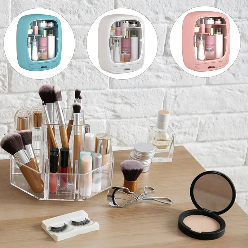 𝐌𝐀𝐆𝐍𝐄𝐓𝐈𝐂 𝐃𝐎𝐎𝐑 Wall Mounted Toiletries Storage Box Hangable Cosmetic ...