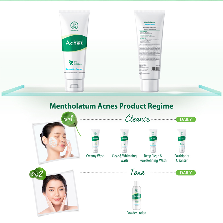 Mentholatum Acnes Postbiotics Cleanser 100g | Shopee Malaysia