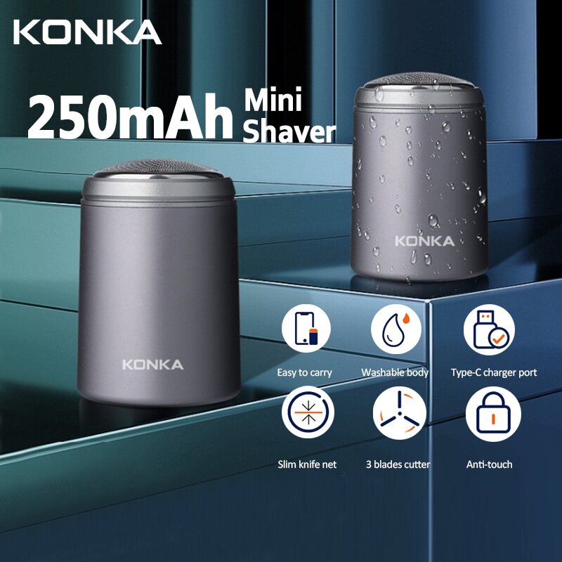【Konka】Electric Shaver Mini Shaver Portable Beard Trimmer for Men ...