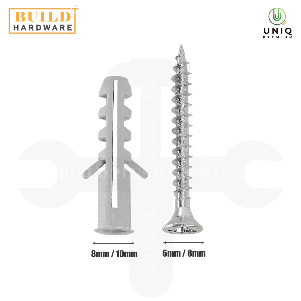 UNIQ PREMIUM 6mm/8mm Expand Nails Screw Drywall Chipboard Prozidriz ...