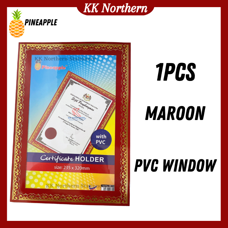 (1pcs) Pineapple A4 Certificate Folder PVC COVER WINDOW/ KAD SIJIL A4 ...