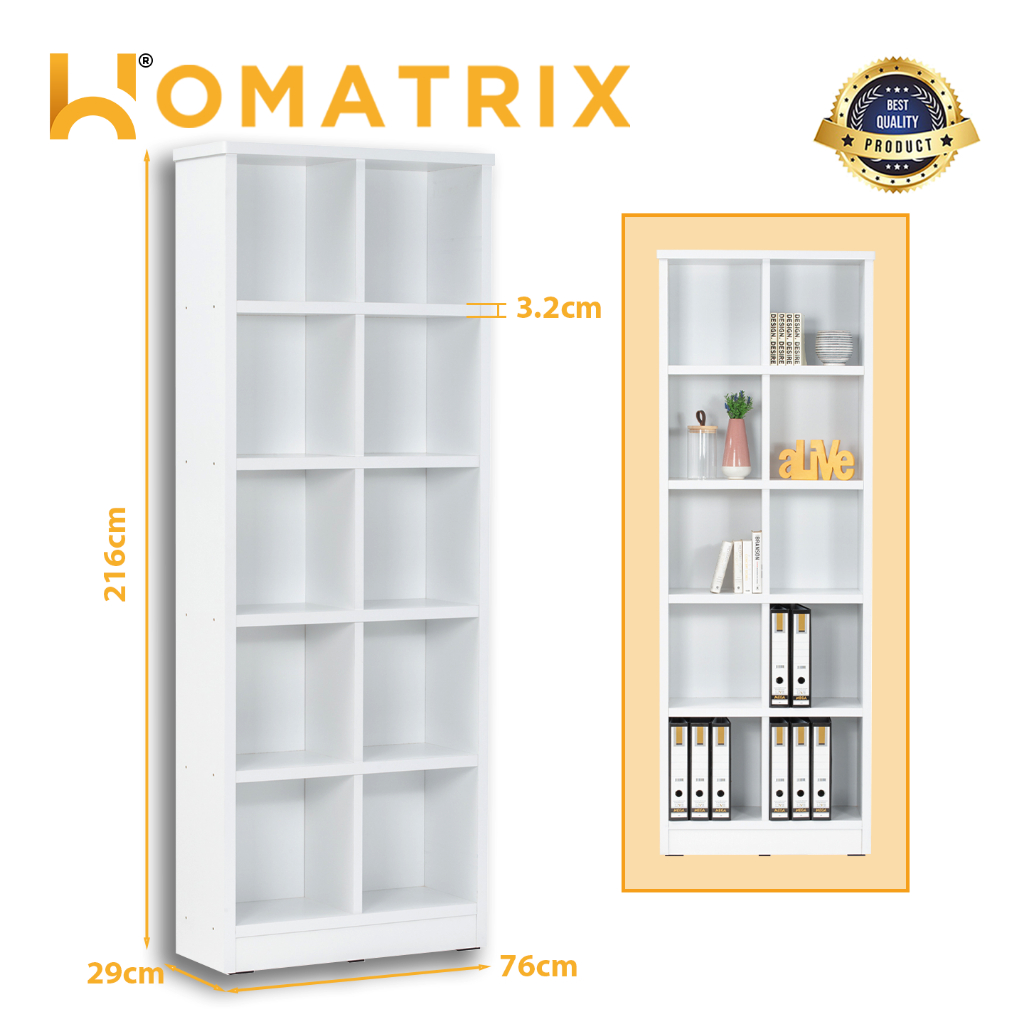 HOMATRIX Wooden Multipurpose Rack Book Shelf Cabinet Display Open ...