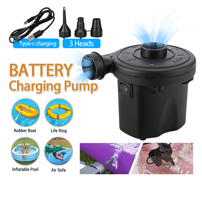 HF-618 Portable AC Electric Air Pump Inflate Deflate For Air Car Bed ...