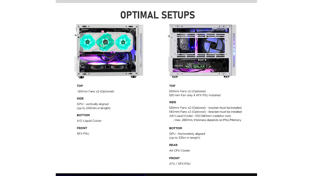 GALAX Revolution REV-03 M-ATX/ITX PC Case With RGB Front Panel WHITE ...