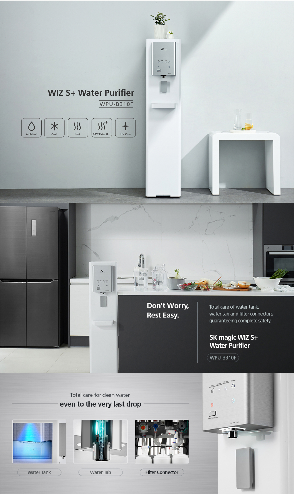 SK magic WIZ S+ Water Purifier /Tank /Water Dispenser - Free ...