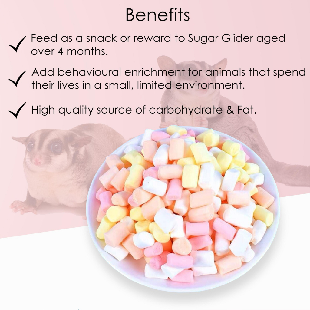 Lady Bird's Sugar Gilder Marshmallow Small Pet Snack 30g/50g | Shopee ...