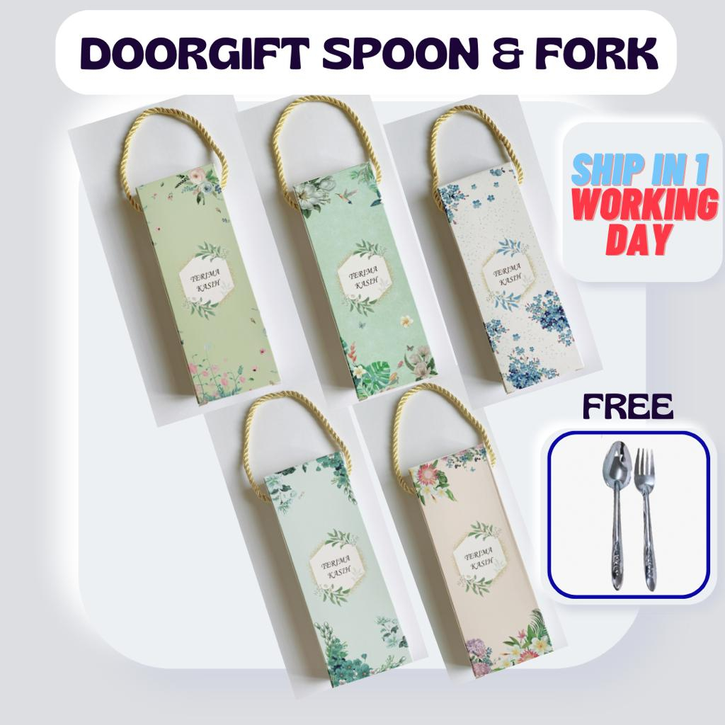 PROMO Set Doorgift Sudu dan Garpu, Doorgift majlis, goodies kahwin ...