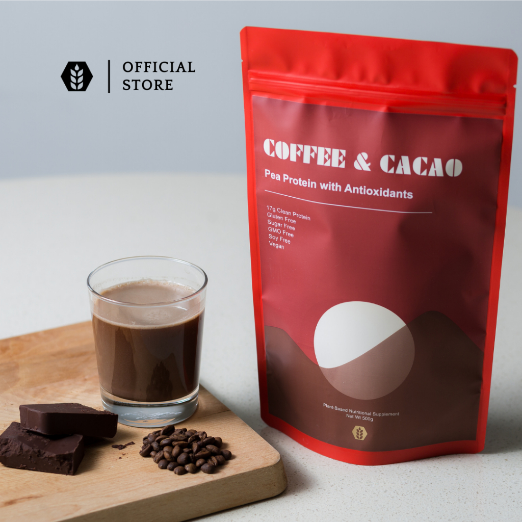 Soluxe Vegan Coffee & Cacao Plant Based Pea Protein Powder (500g ...