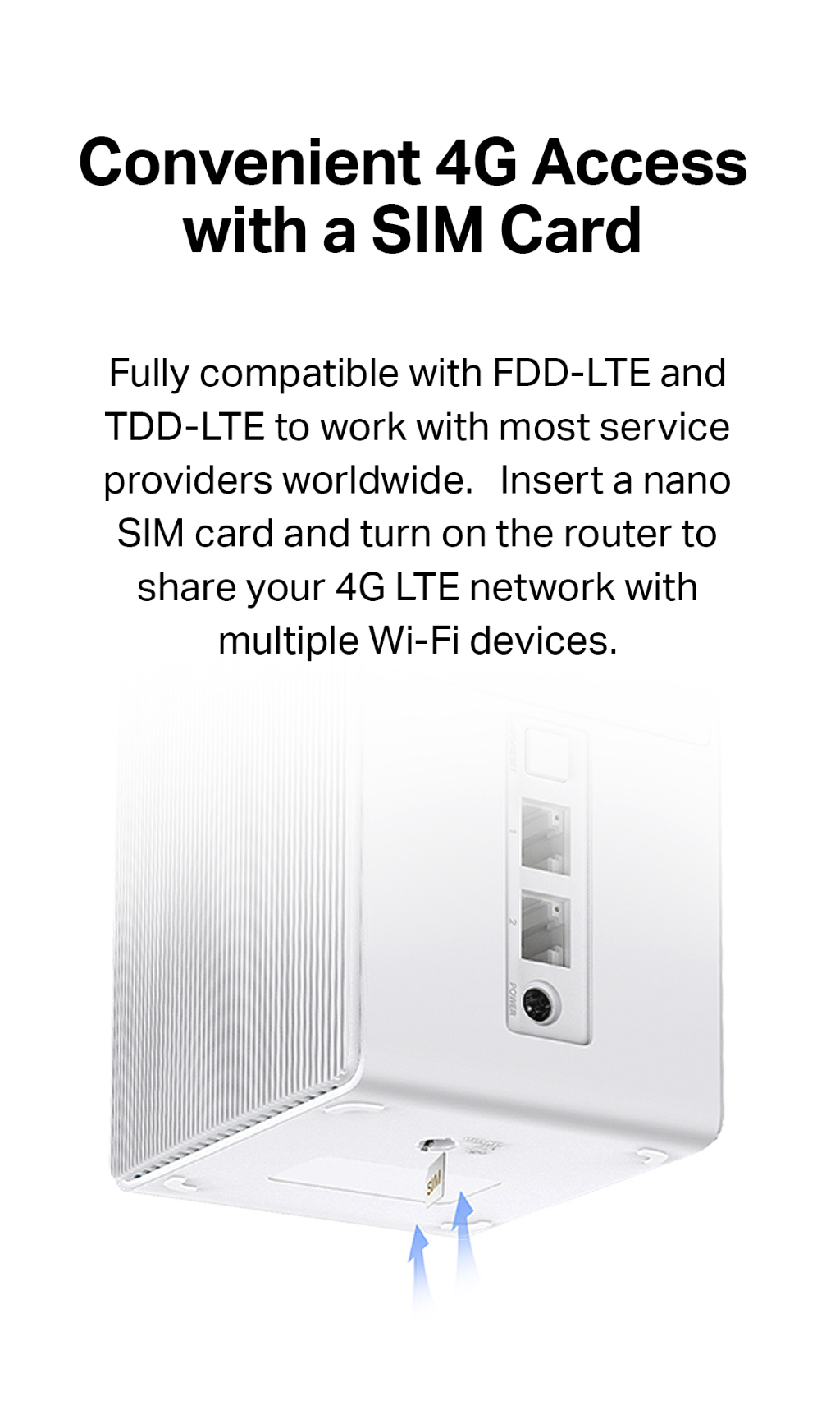 Mercusys 300Mbps Wireless N 4G LTE Plug and Play Router MB110-4G / MB112-4G (Powered by TP-Link ...