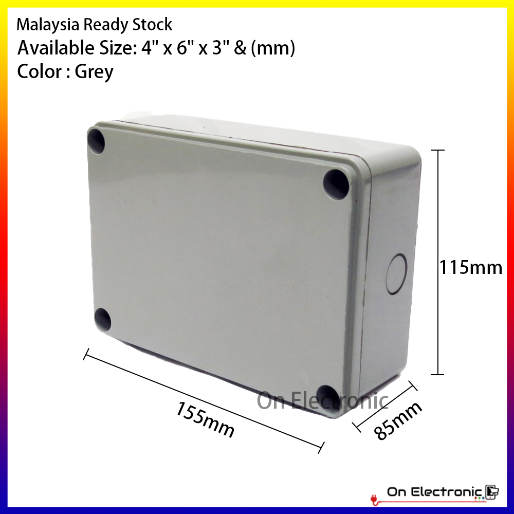 Pvc Enclosure Box Waterproof Grey with Easy Turn Screw For Autogate ...