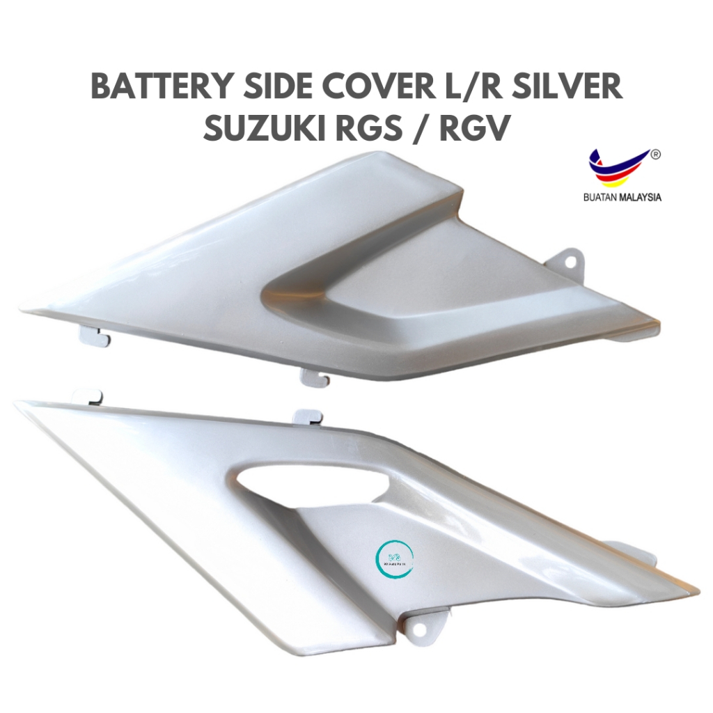 BATTERY SIDE COVER L/R SILVER BATERI SIDE COVER SUZUKI RGS RG SPORT 110 ...
