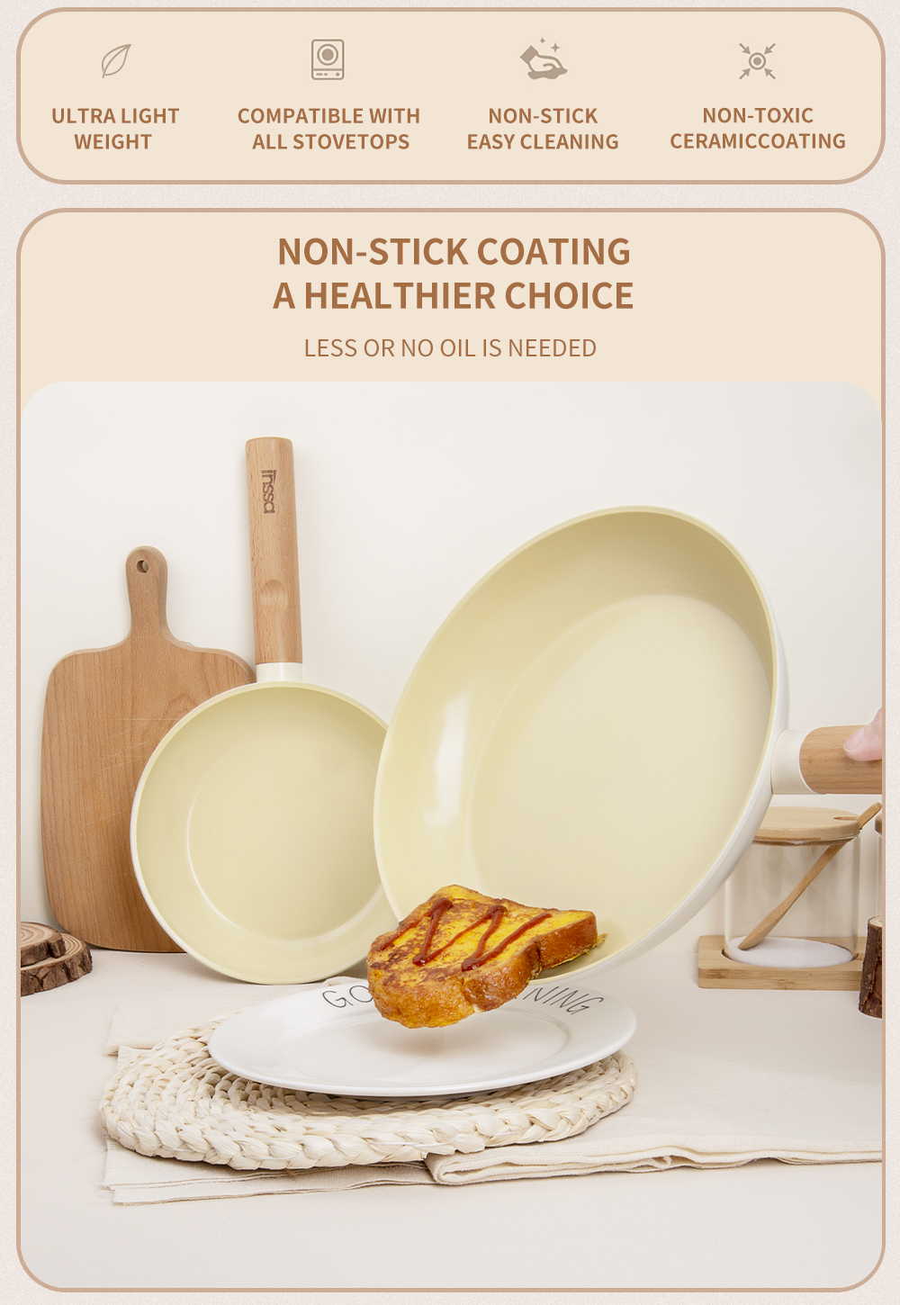 Simplus 8PCS Sets18cm Saucepan/24cm Fry Pan/24cm Soup Pot with Lid/28cm ...