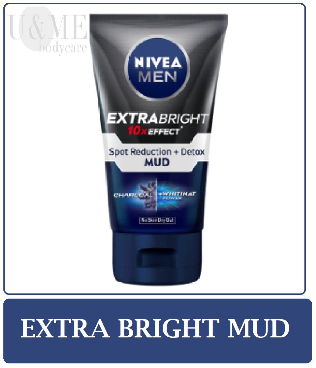 Nivea For Men Extra Bright 10x Effect Anti Dark Spot Foam/ Mud Foam ...