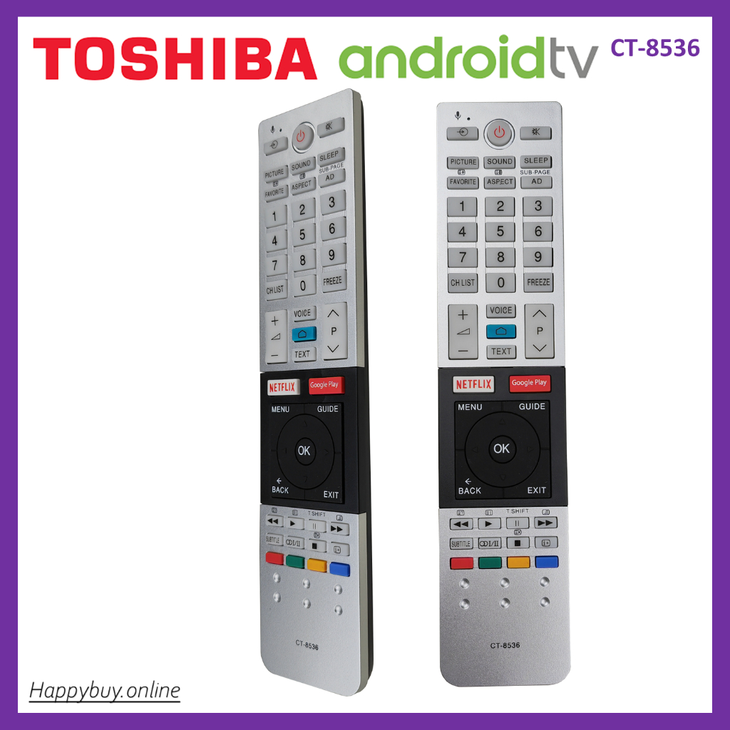 Compatible Toshiba Android Smart TV Remote Control CT-8536 Toshiba ...