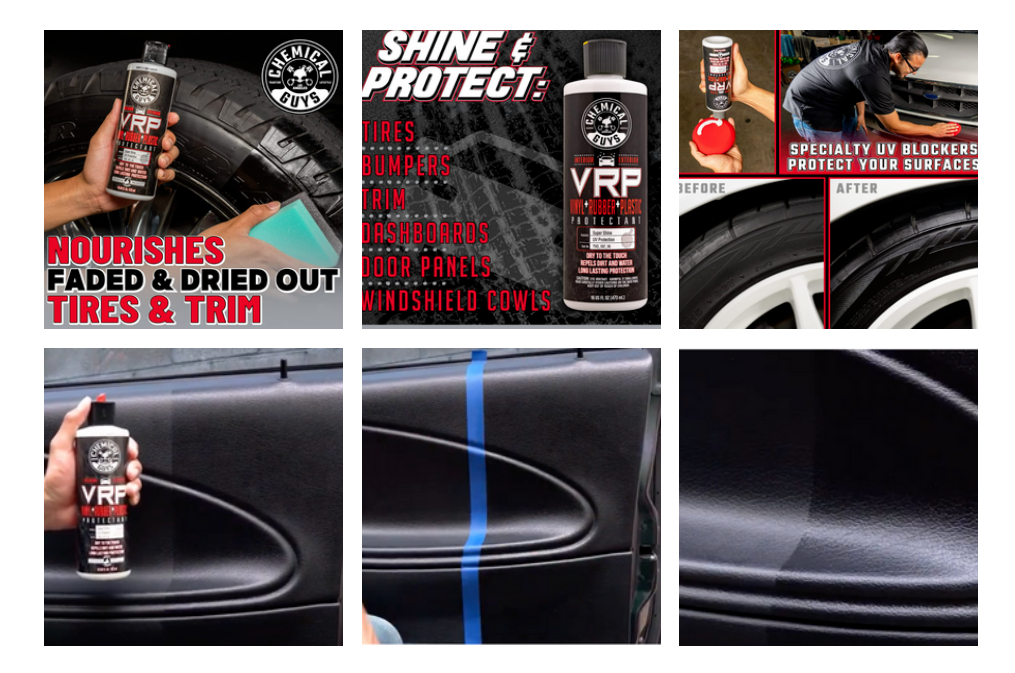 USA Chemical Guys VRP Vinyl, Rubber and Plastic Non-Greasy Dry-to-the ...