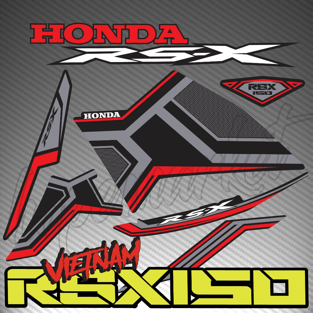 STRIPE MOTOR HONDA RSX 150 ( 9 ) VIETNAM DESIGN CUSTOM BODY STICKER ...