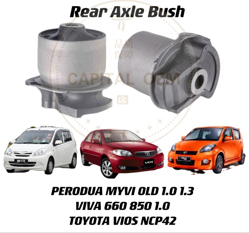 PERODUA Rear Axle Bush Perodua Myvi Old 1.0,1.3,Viva 660,850,1.0,Toyota ...