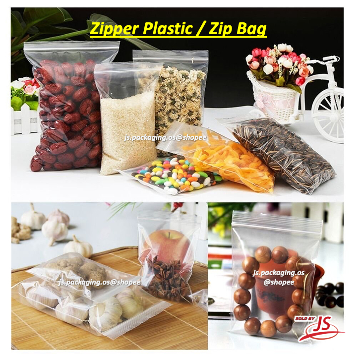 Zip Lock Zipper Plastic Transparent Quality Clear Ziplock Plastik Beg ...