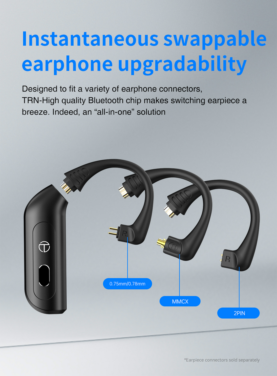 TRN BT20XS Wireless Bluetooth 5.3 HiFi Earphone Module Ear Hook 2PIN ...