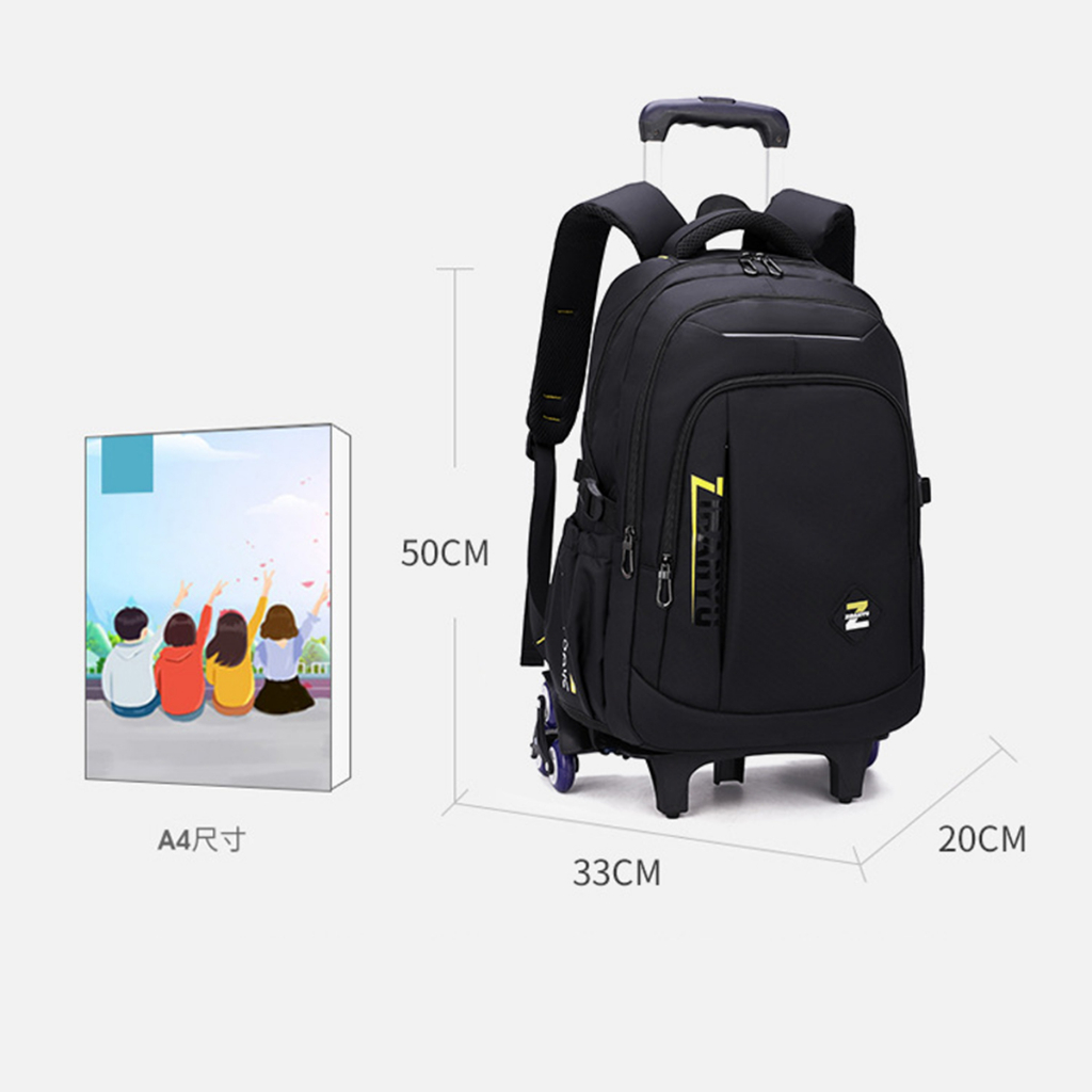 拉桿書包Trolley School Bag 2 or 6 Wheel Beg pull rod Travel backpack Male ...