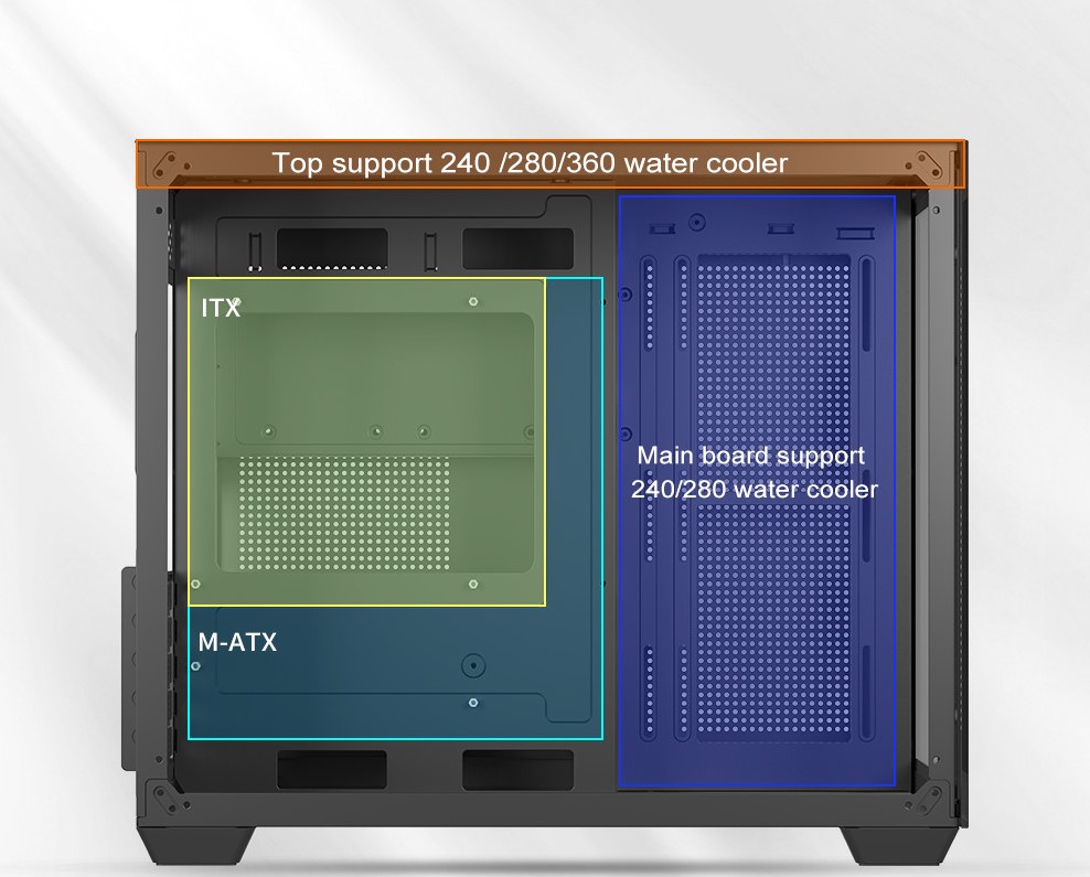 Segotep Lumi II M-ATX Gaming Casing With 3 ARGB Fan - Black/White ...