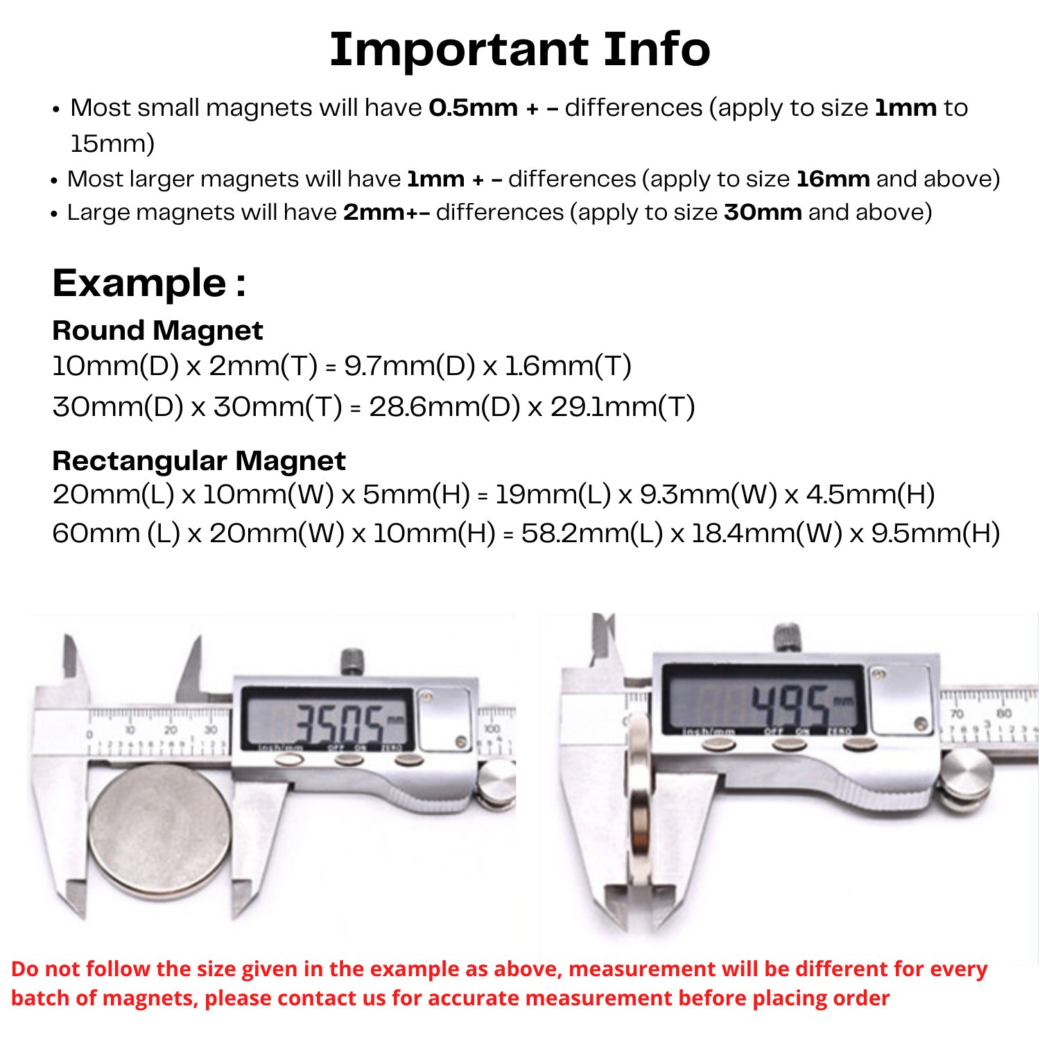 1pcs - 60mm x 20mm x 10mm Rare Earth Neodymium Rectangular Magnet ...