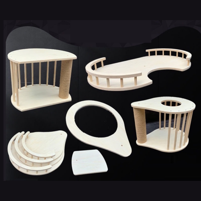 Cat Tree Replacement DIY Cat Scratching Post Wooden Cat Platform ...