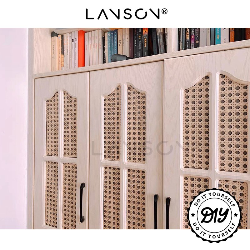 Rattan PVc DIY waterproof wallpaper deco Wardrobe cabinet decoration ...