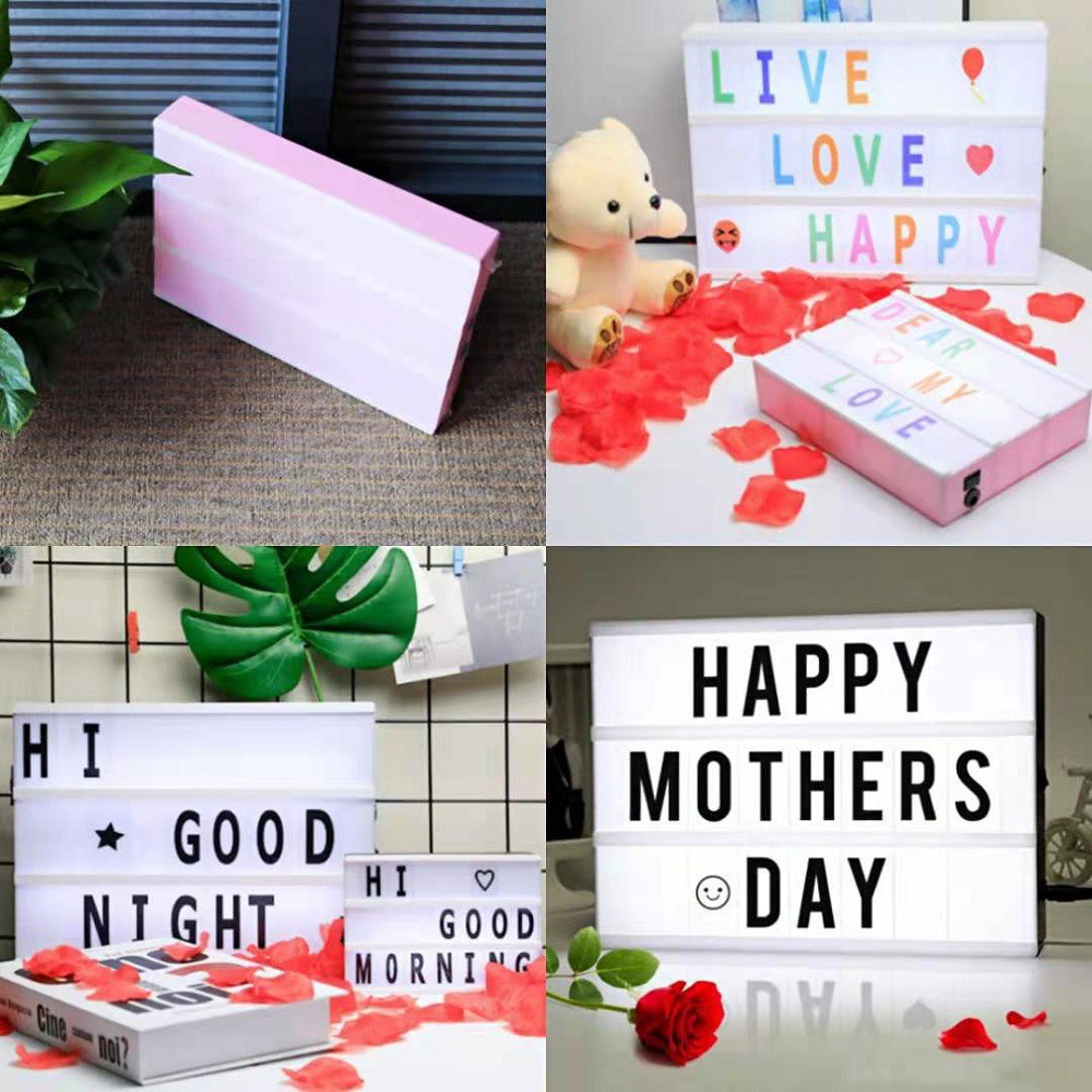 【Ready stock】Led Lightbox Led Box Alphabet Light Box Message Box DIY ...