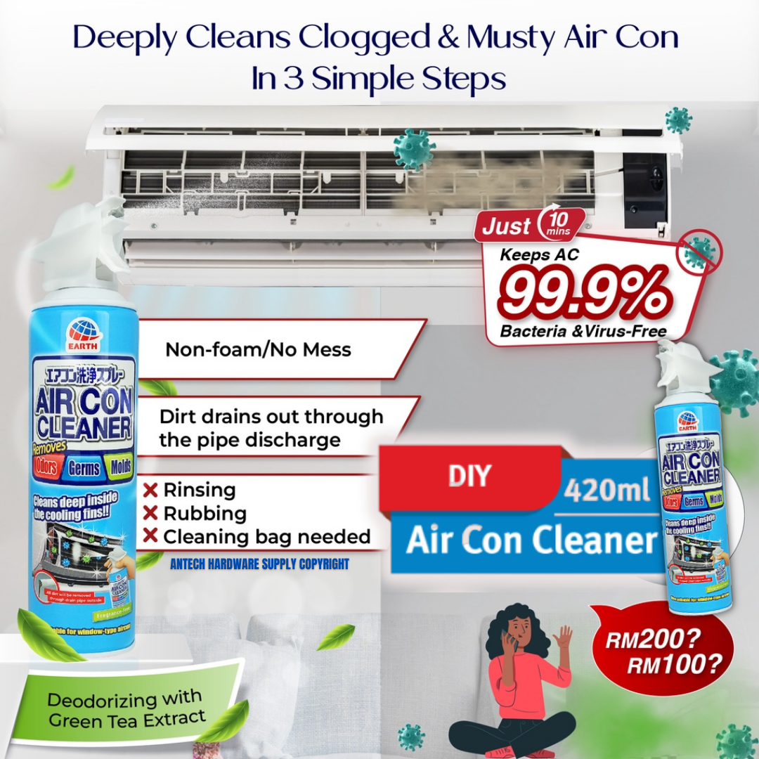 Japan DIY Aircond Cleaner Spray Aircond Pencuci Penghawa Dingin ...