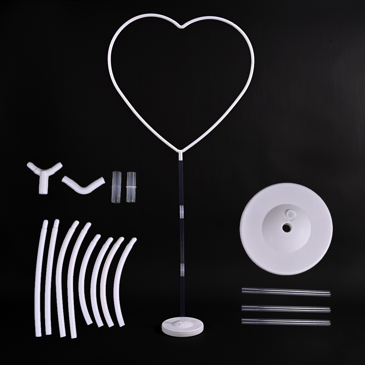 TB Balloon Stand Round Column with Water Base Heart Shape Balloon Stand ...