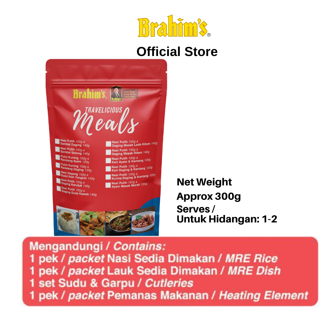 Brahim's Travelicious - Pulut Kuning + Rendang Ayam/Daging | Shopee ...