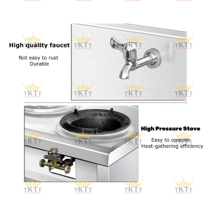 TKTT Single Commercial High Pressure Gas Cooking Stove Basin Furnace ...